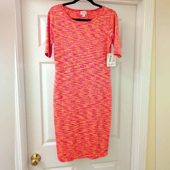 LuLaRoe | Dresses | Lularoe Nwt Small Julia Style Neon Colored Midi ...